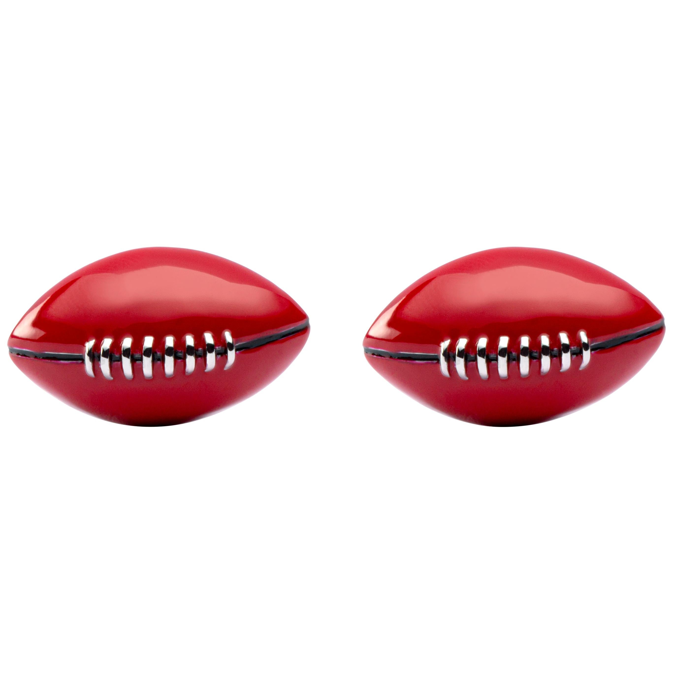Alex Jona Sterling Silver Football Ball Cufflinks For Sale at 1stDibs