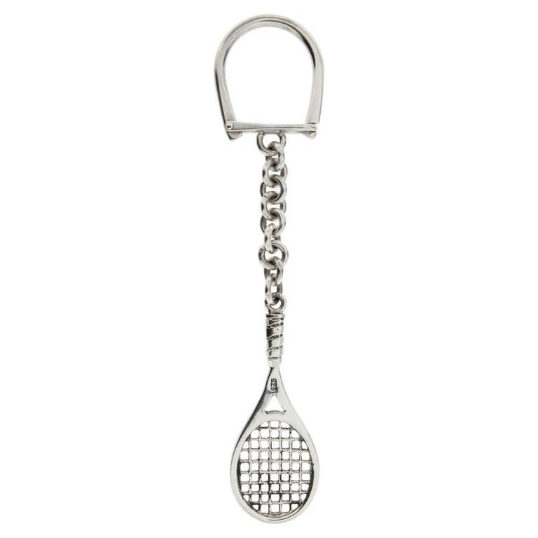 Alex Jona Sterling Silver Tennis Racket Key Holder For Sale at 1stDibs