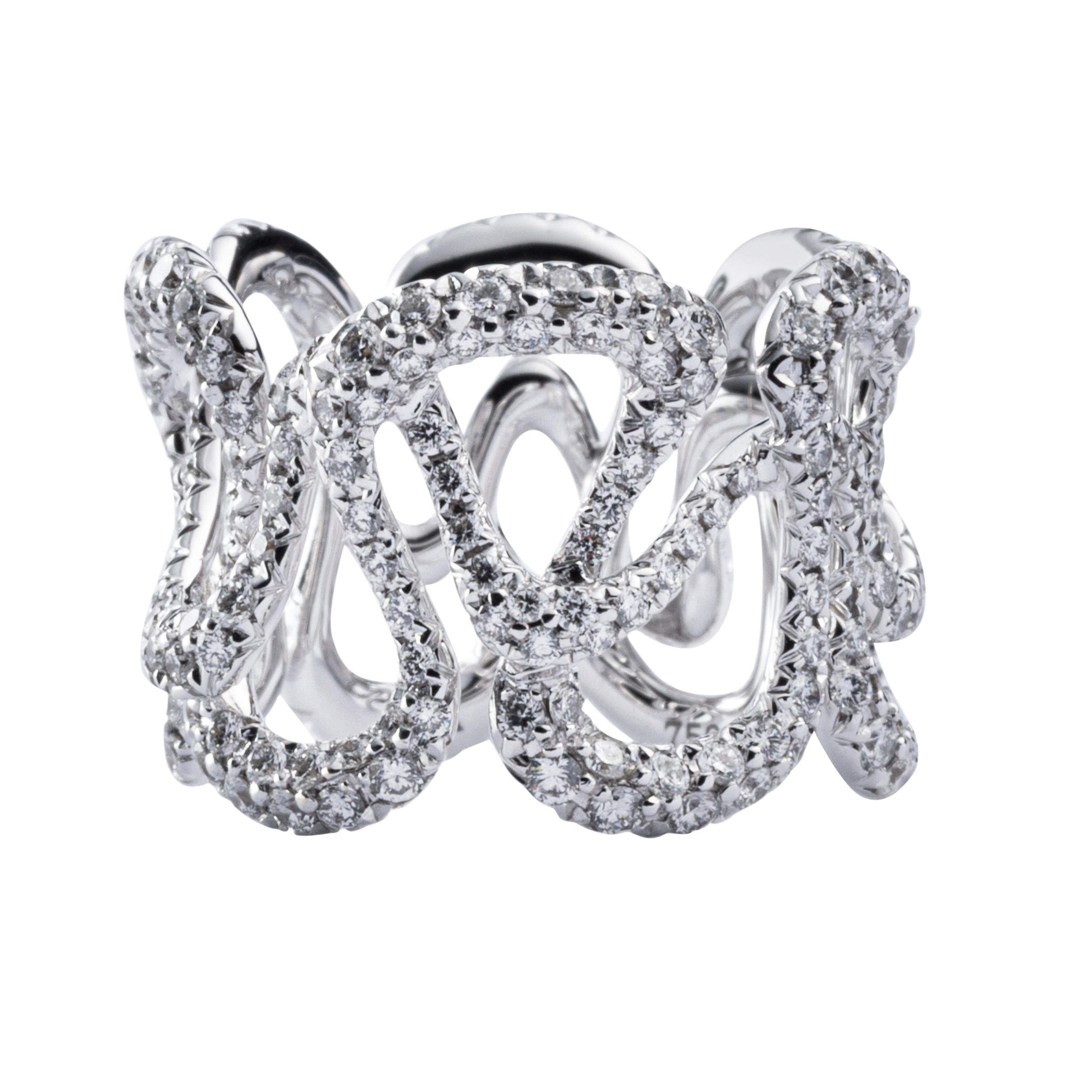 Mimi Milano Diamond Pearl White Gold Ring at 1stDibs | mimi milano ...
