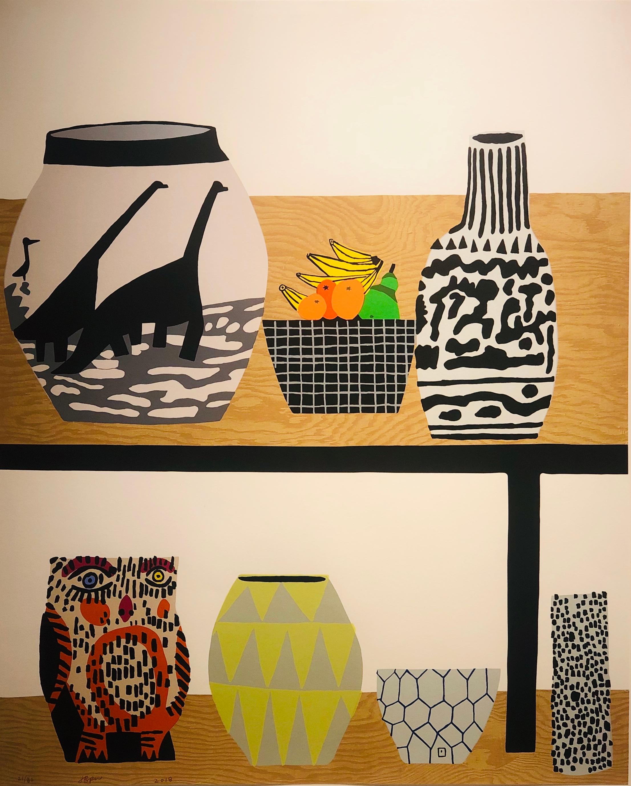 Jonas Wood - Large Shelf Still Life -- Print, Lithograph, Still-life ...