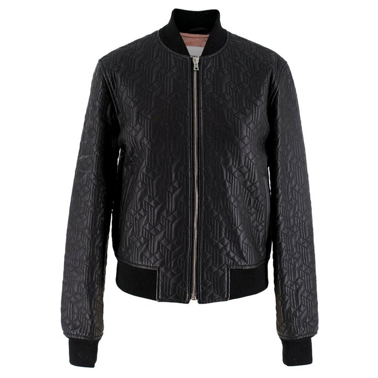 Jonathan Saunders textured leather bomber jacket - Size US 0-2 For Sale ...