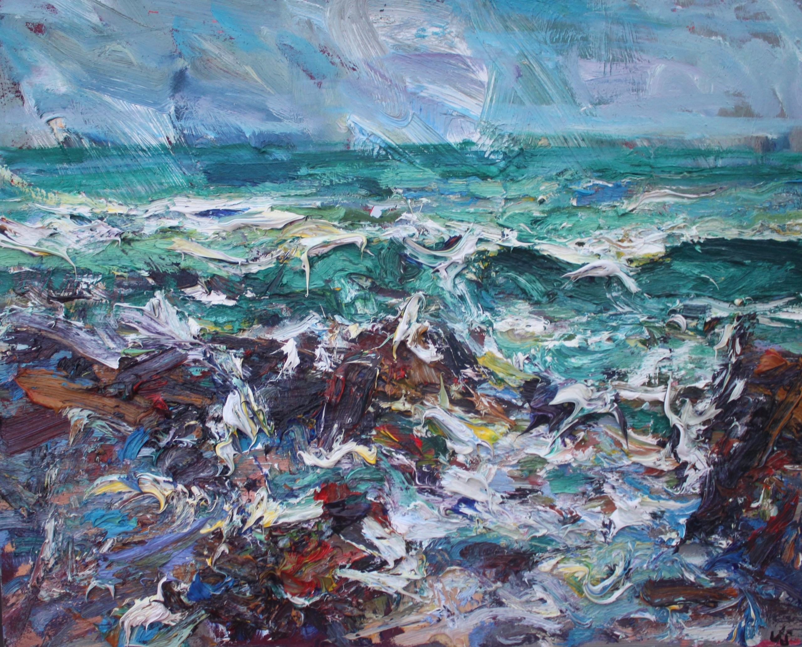 Jonathan Shearer - Breakers on Shandwick Beach by Jonathan Shearer ...