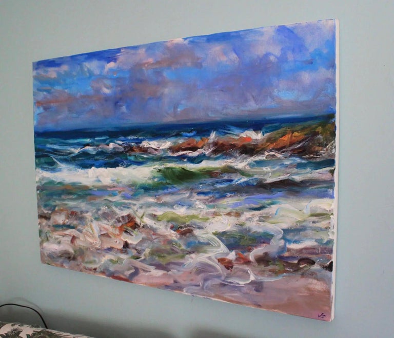 Jonathan Shearer - Spring Surf by Jonathan Shearer - Seascape oil ...