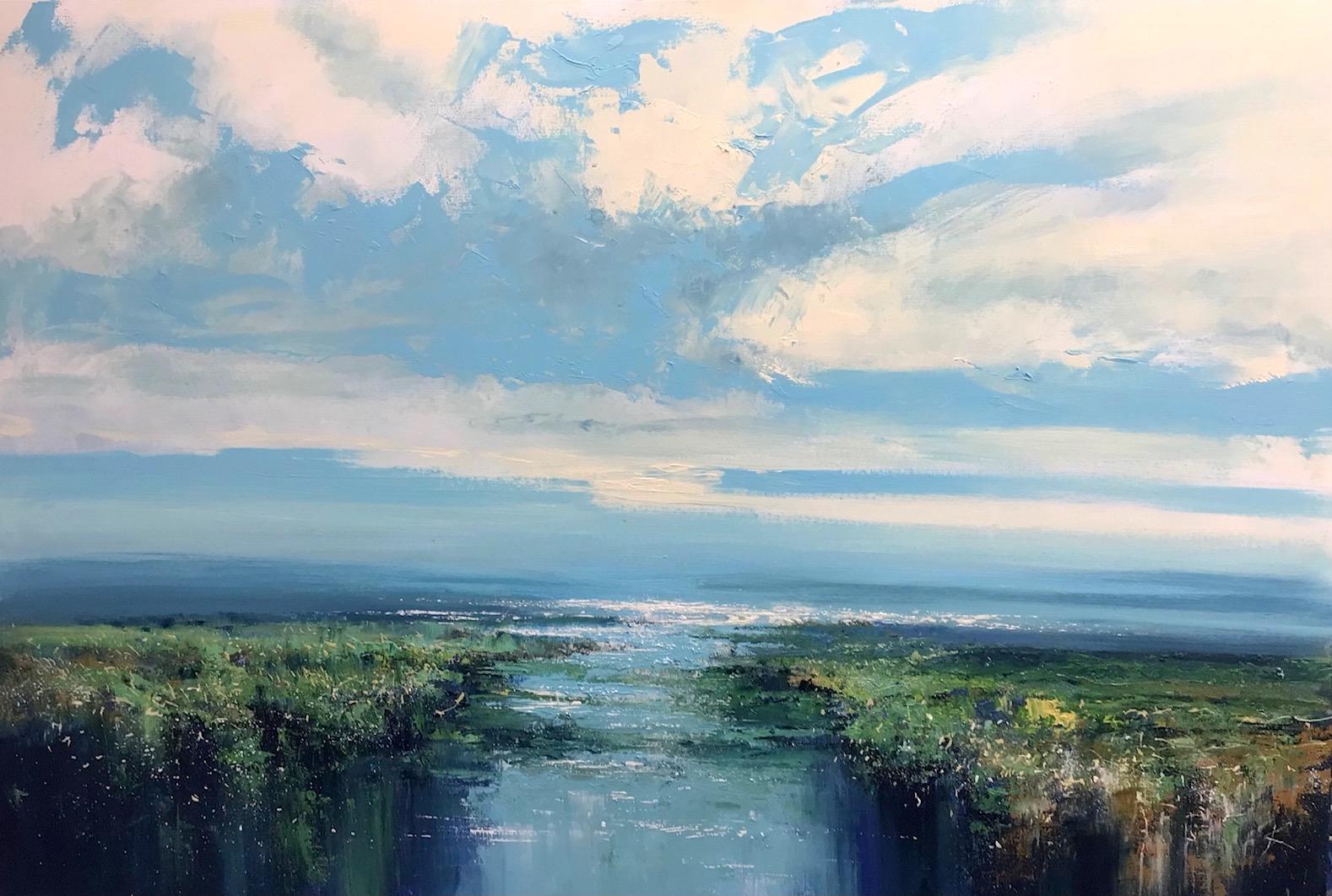 Jonathan Trim - Jonathan Trim, Clearing Mist on the River, Landscape ...