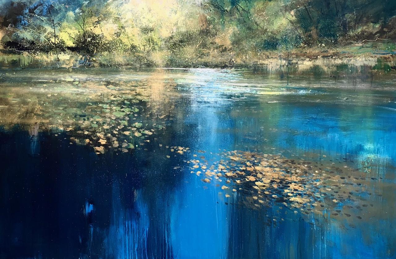 Jonathan Trim - River Light - landscape countryside rural nature oil ...