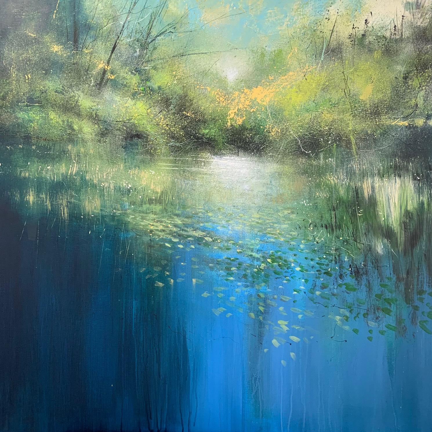 Jonathan Trim - Flowing River - landscape countryside nature oil ...