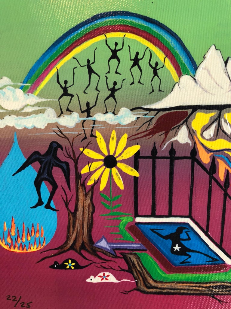 Jonathan Winters - Hand Signed Screenprint on Canvas Painting Ltd Ed ...