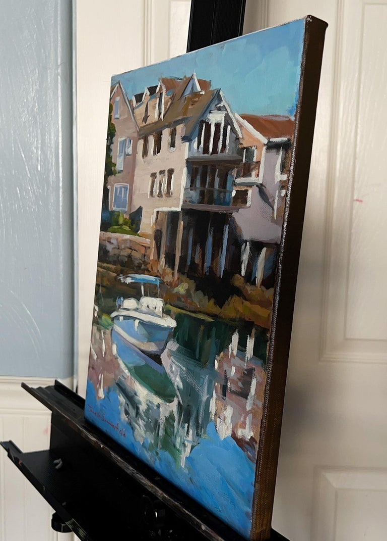 Jonelle Summerfield - Rockport Bay Marina, Oil Painting For Sale at 1stDibs