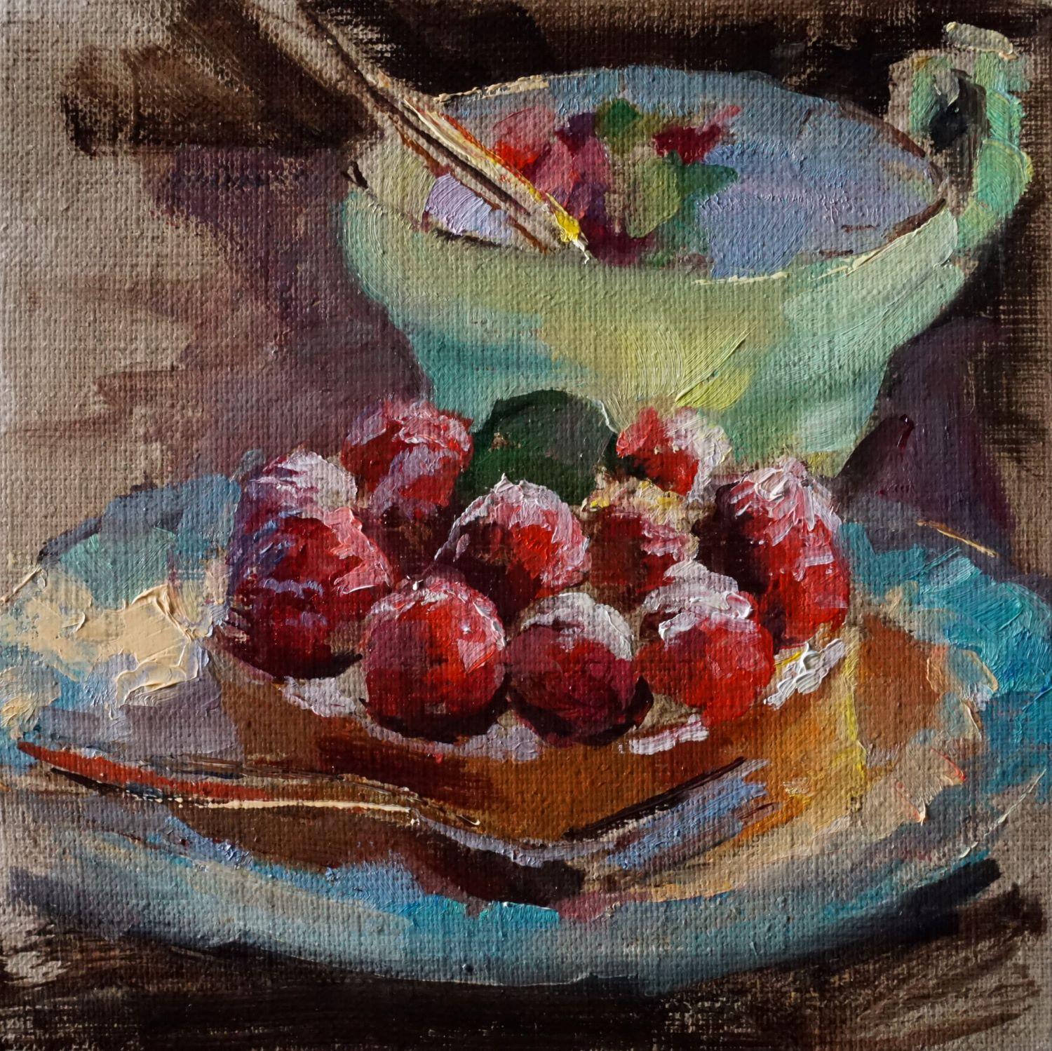 Jonelle Summerfield - Cupcake with Orange Slice, Oil Painting For Sale ...