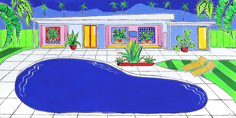 Jonjo Elliott - Mountain View - Original Jonjo Elliott Pop Mid Century ...