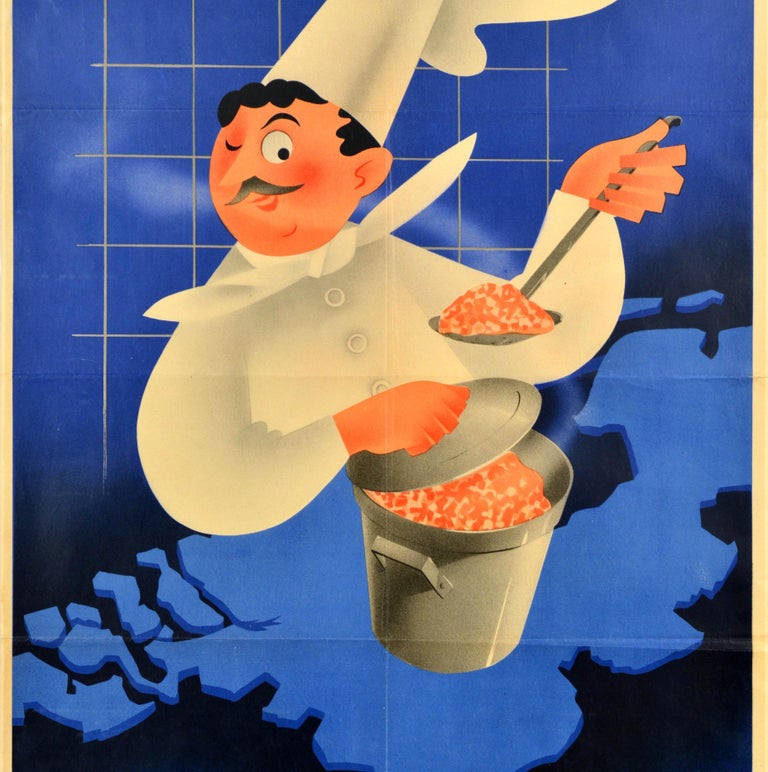 Joop Geesink - Original Vintage WWII Poster Central Kitchens War Food ...