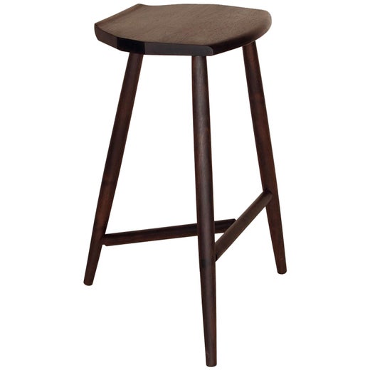 Jordan Three-Legged Counter Height Wood Stool in Black Cherry For Sale ...
