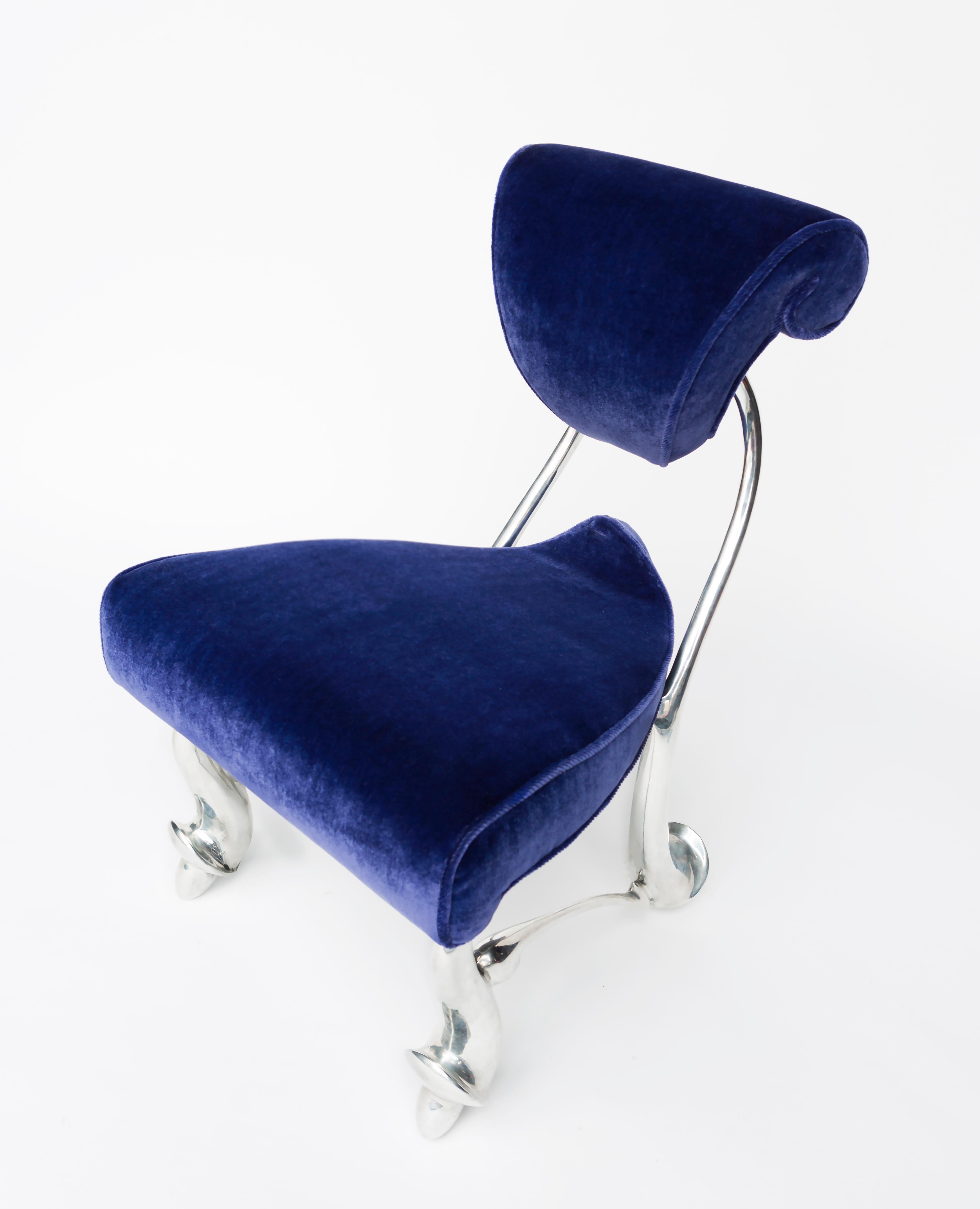Children's Ballet Chair, Mohair and Cast Aluminum, Jordan Mozer, USA ...