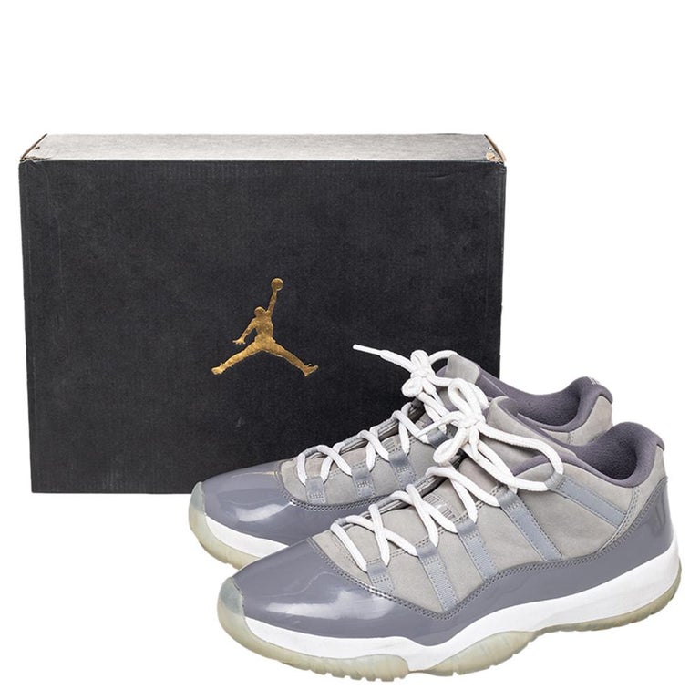Jordan Patent Leather And Nubuck Leather Air Jordan 11 Retro Sneaker ...