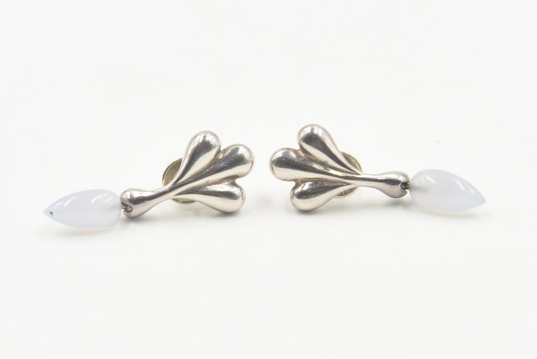 Jordan Schlanger Moonstone Sterling Silver Necklace and Earring Set at ...
