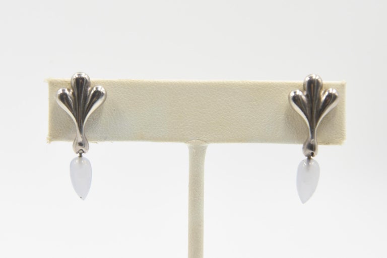 Jordan Schlanger Moonstone Sterling Silver Necklace and Earring Set at ...