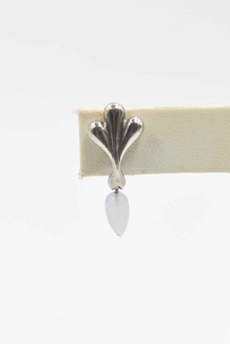 Jordan Schlanger Moonstone Sterling Silver Necklace and Earring Set at ...