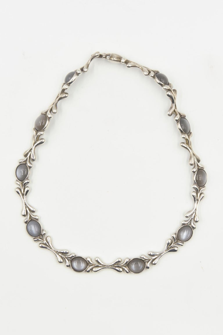 Jordan Schlanger Moonstone Sterling Silver Necklace and Earring Set at ...