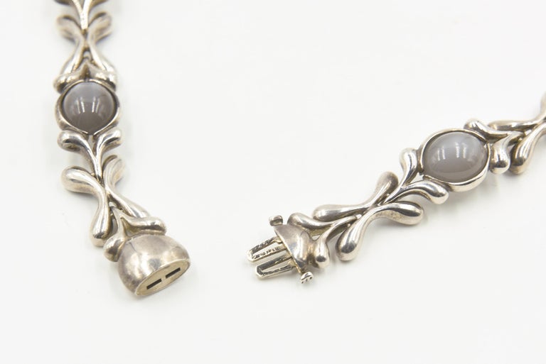 Jordan Schlanger Moonstone Sterling Silver Necklace and Earring Set at ...