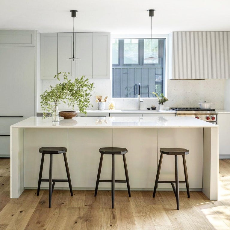 Jordan Walnut Counter Height 3-Legged Wood Stool by New York Heartwoods ...