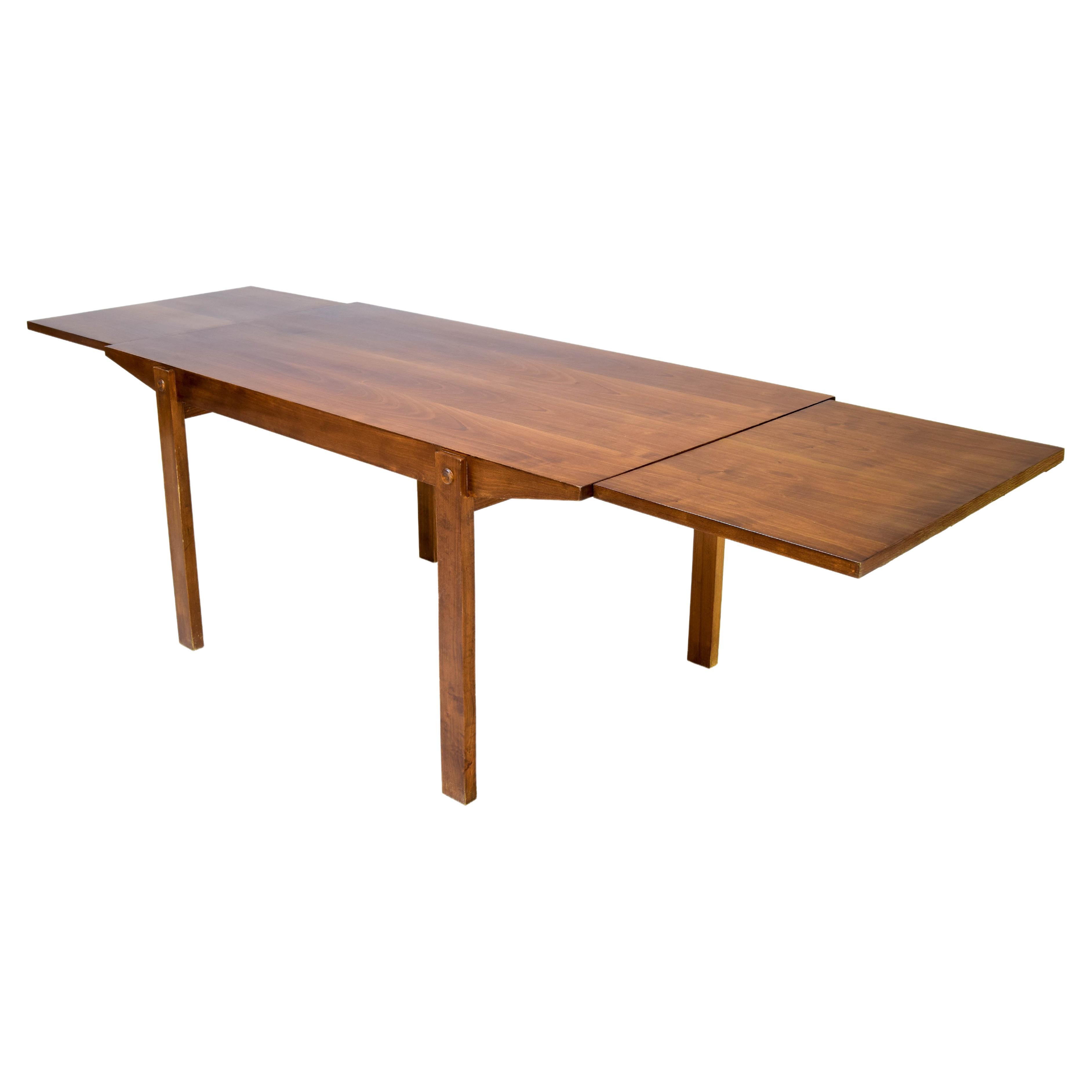 Scandinavian Modern Oak and Beech Gateleg Dining Table at 1stDibs