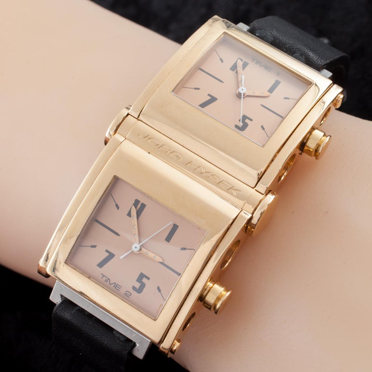 Jorg Hysek 18 Karat Yellow Gold Limited Edition of 200 Dual Time Quartz ...