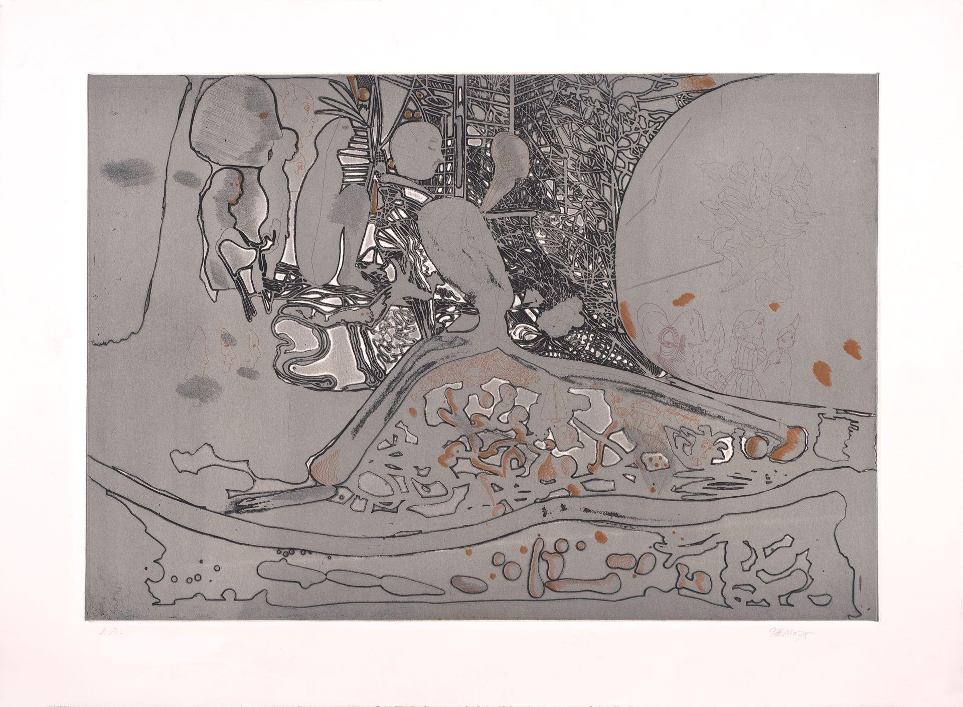 Jorge Castillo - Lithographie originale signée à la main par l'artiste ...