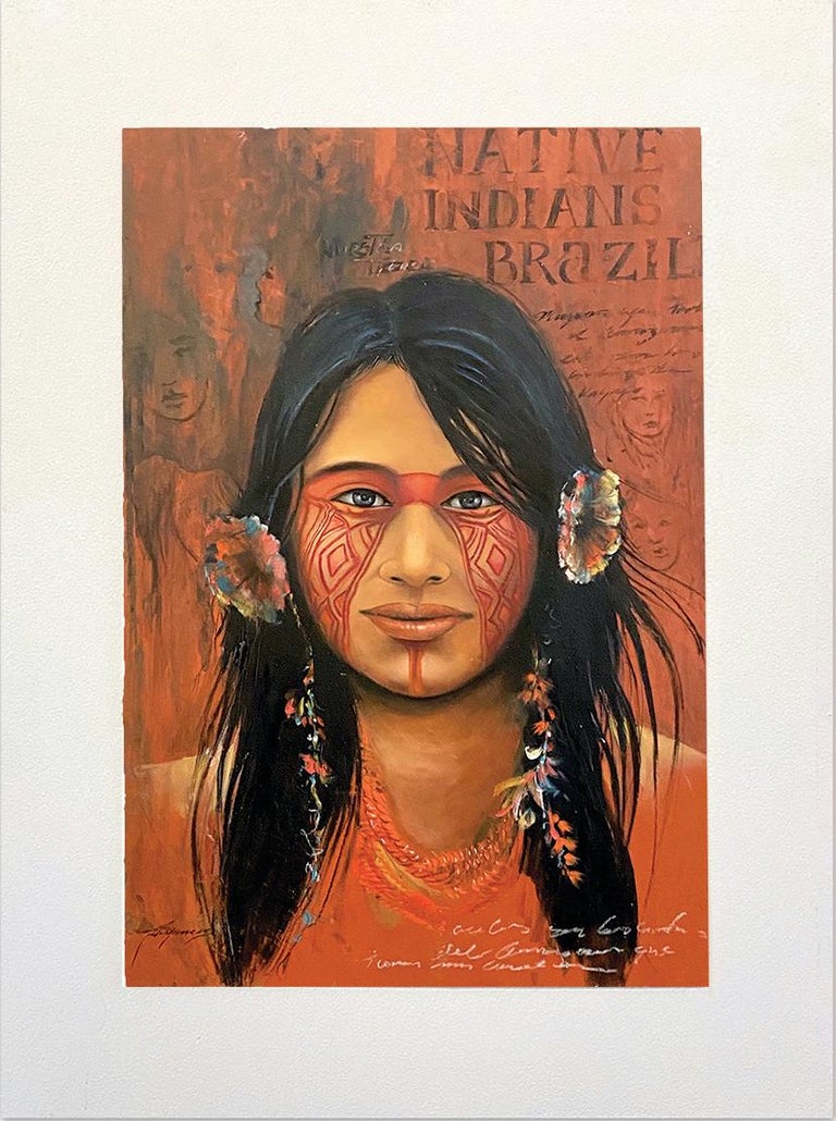 Jorge Yances - Les visages de l'amazon IV En vente sur 1stDibs