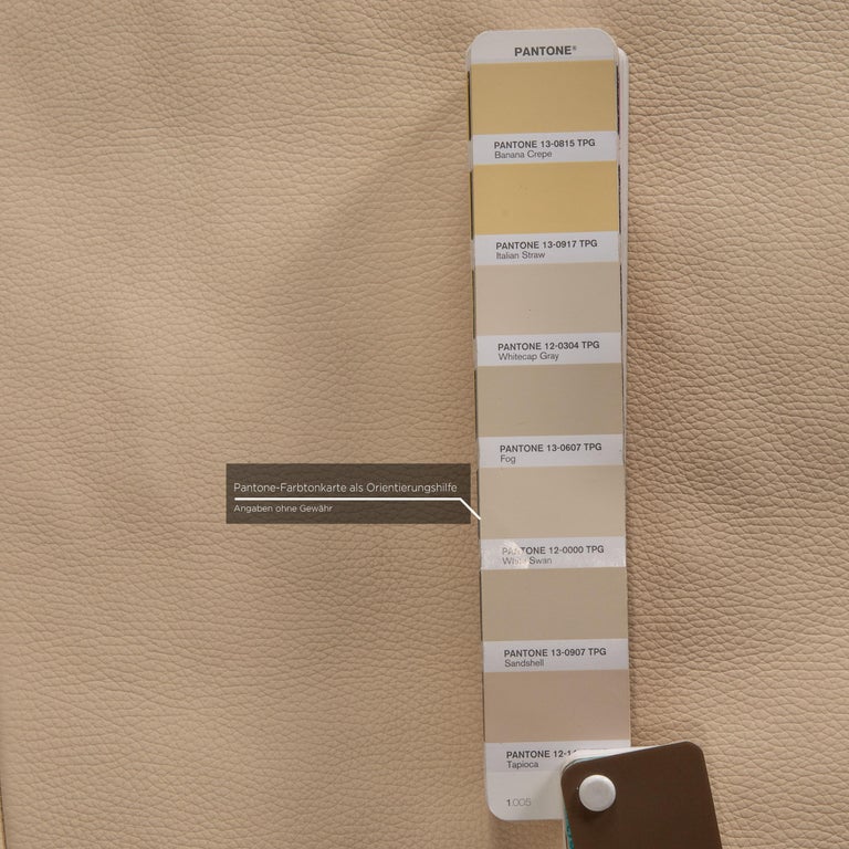 Jori Shiva Leather Stool Cream For Sale at 1stDibs