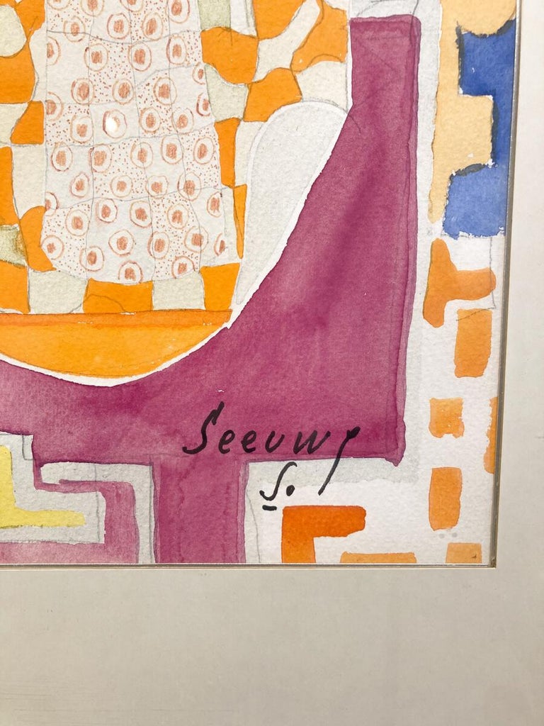Jos Seeuws (1912-2003) Painting, Belgium, 1970s, Watercolor For Sale at ...