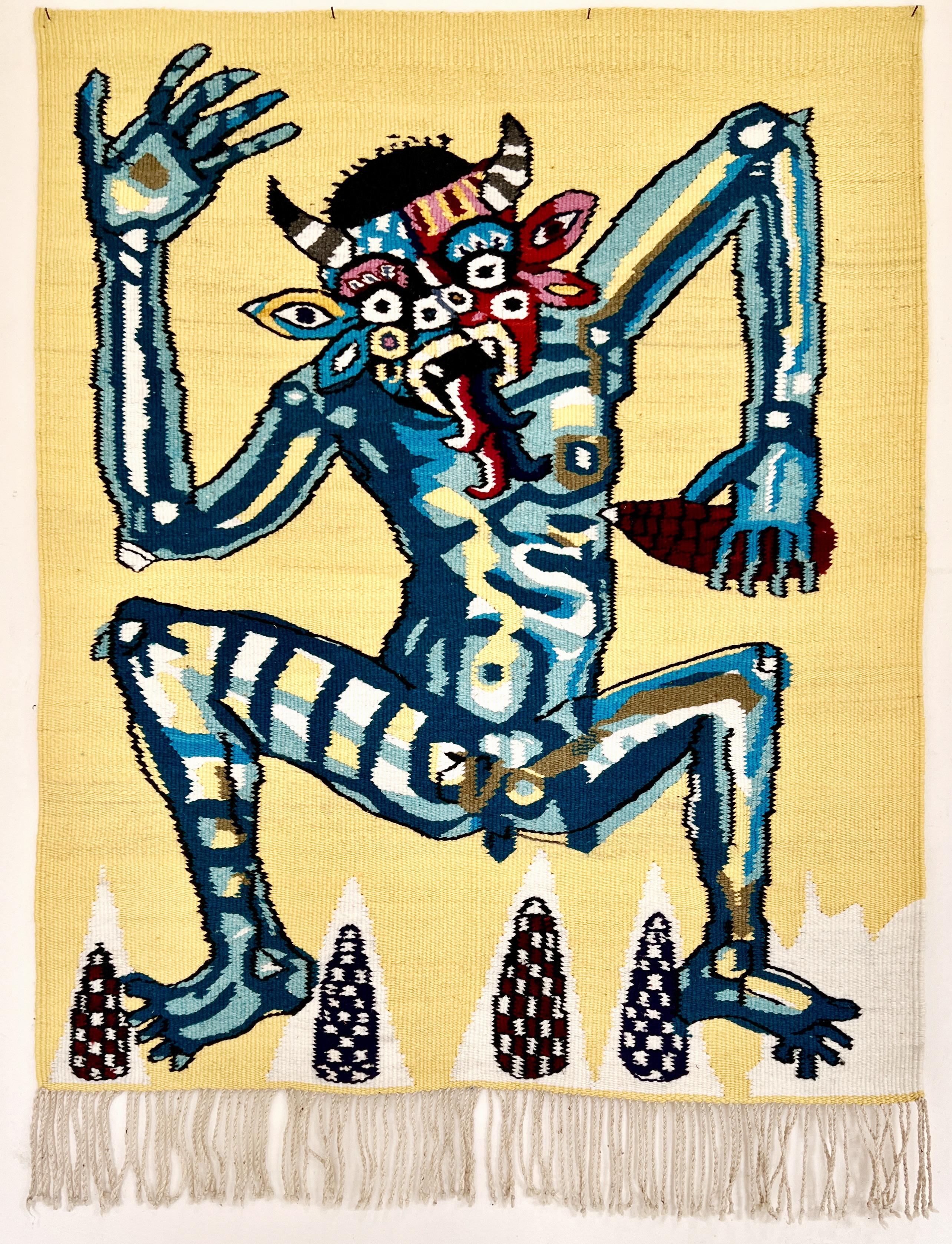 Jose Angel Pahuamba - Purple Corn Festival, Wool Tapestry, 120x100cm ...