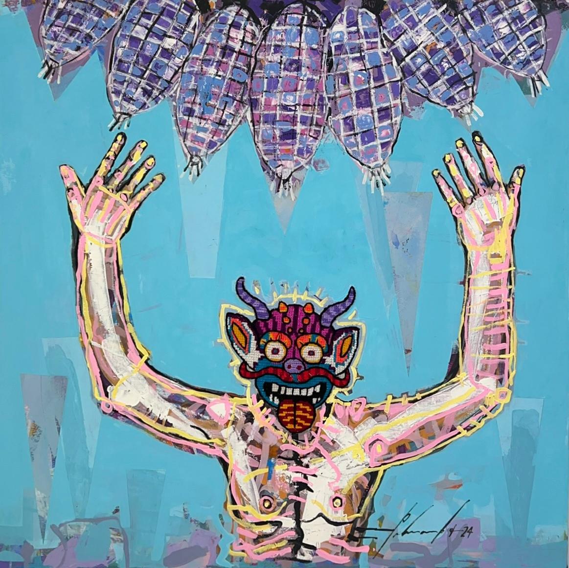 Jose Angel Pahuamba - "Olotera" contemporary, Mexican, oil, figurative ...