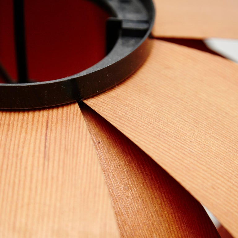 Jose Antonio Coderch Wood Lamp 'Disa,' circa 1950 For Sale at 1stDibs