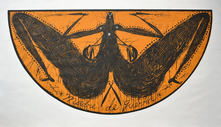 Jose Bedia - Jose Bedia, "Madre de Guerra", 2019, woodcut, 46x78in For ...