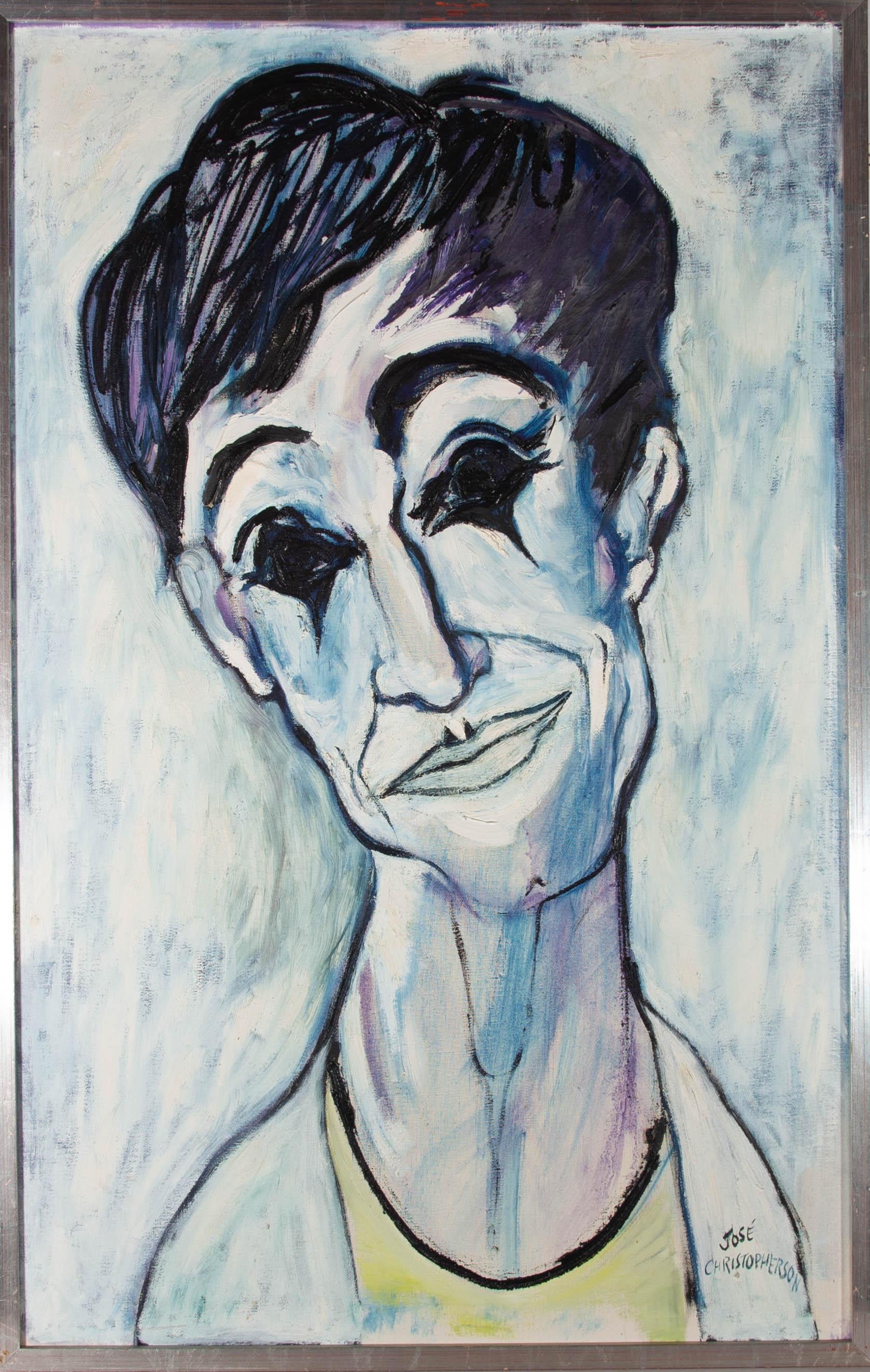 Unknown - Portrait of Young Giuseppe Garibaldi - Oil on Canvas 19th ...