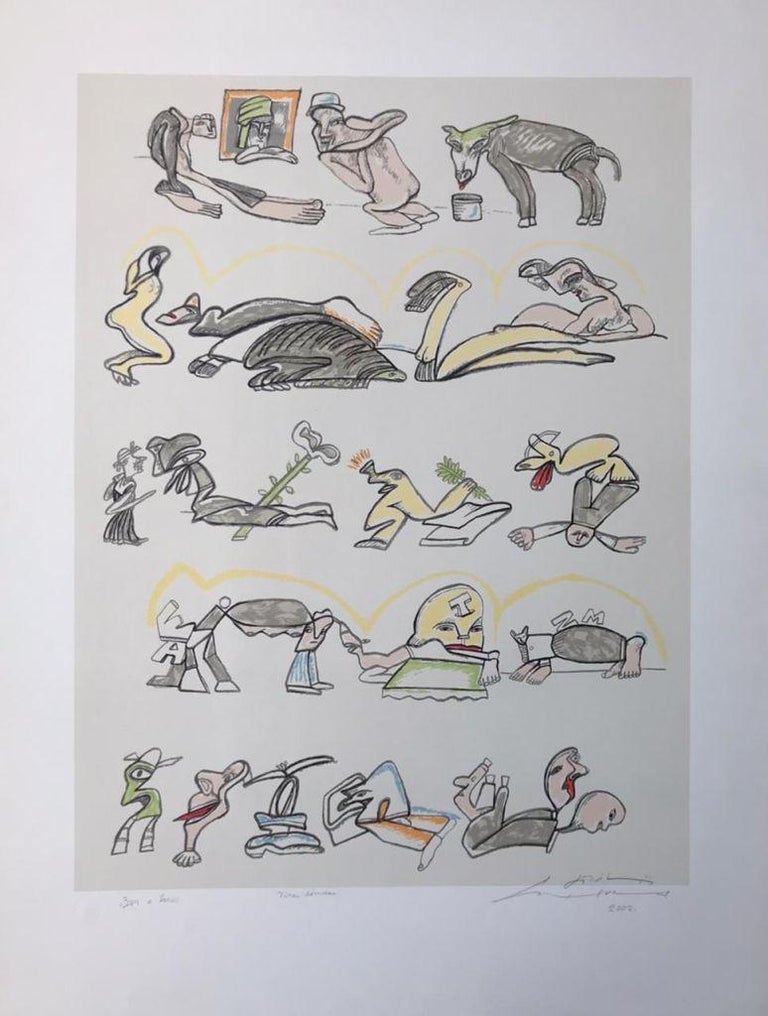 José Luis Cuevas - Jose Luis Cuevas, 'Tiras cómicas, 2002, Silkscreen ...