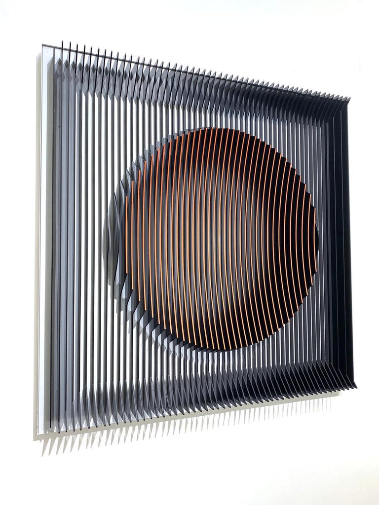 Jose Margulis - J. Margulis - Orange moon - kinetic wall sculpture For ...