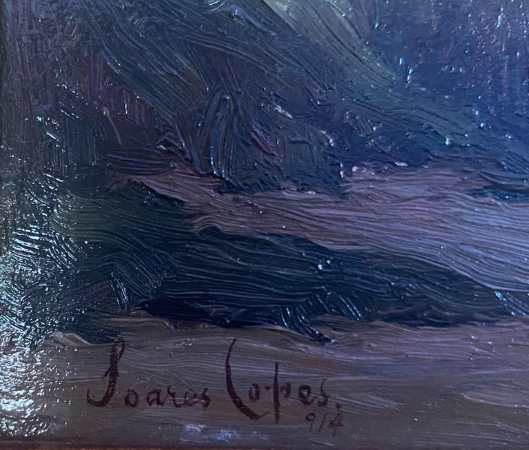 José Maria Soares Lopes '1888-1921', Landscape with Lake, Oil on Card ...
