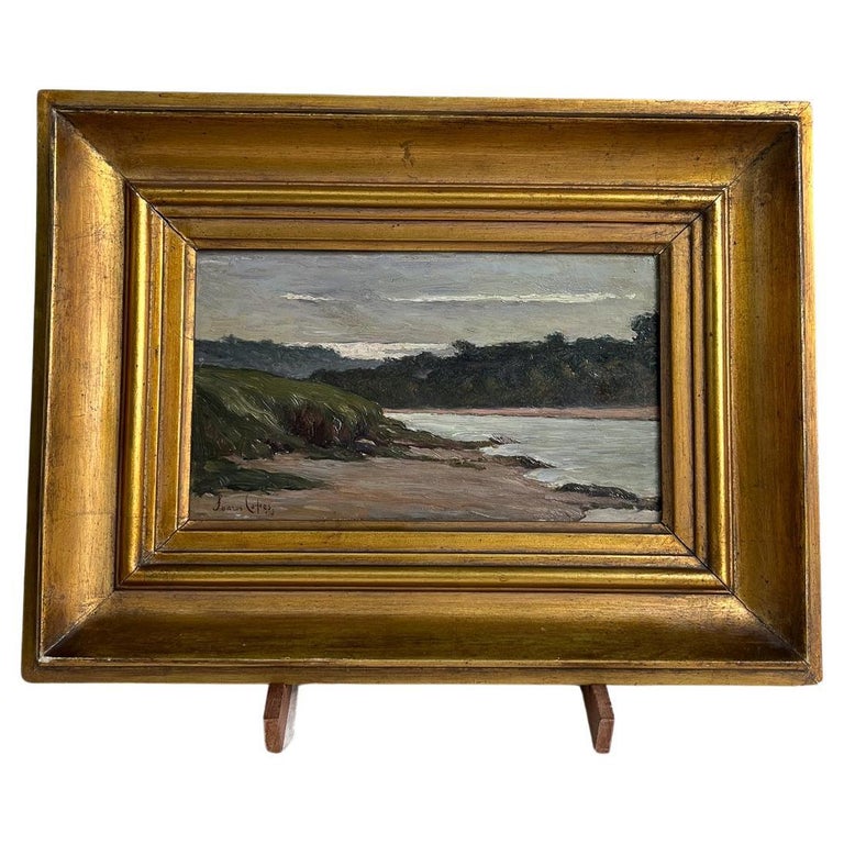 José Maria Soares Lopes '1888-1921', Landscape with Lake, Oil on Card ...