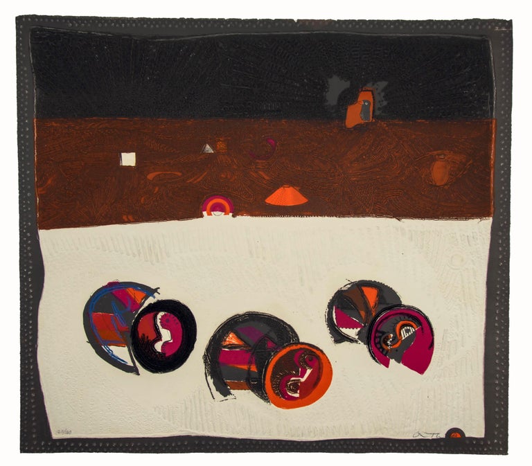 José Ortega - Composition - Original Etching by José Ortega - 1969 For ...