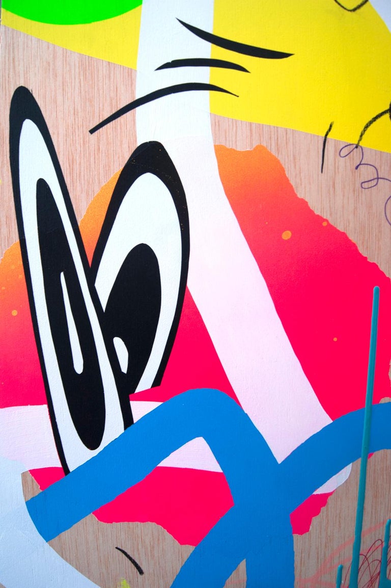 Jose Palacios - "Hombre Cohete" Acrylic on Wood Panel, by Contemporary ...