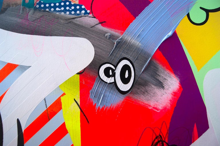 Jose Palacios - "Hombre Cohete" Acrylic on Wood Panel, by Contemporary ...