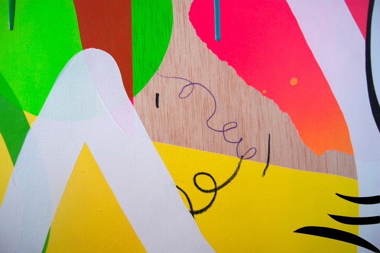 Jose Palacios - "Hombre Cohete" Acrylic on Wood Panel, by Contemporary ...