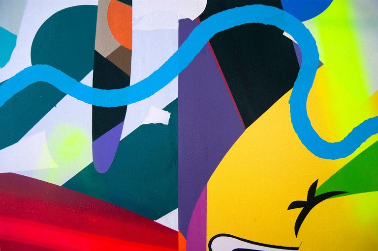 Jose Palacios - "Voltereta" A Colorful Acrylic on Canvas by ...