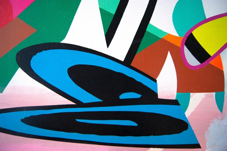 Jose Palacios - "Voltereta" A Colorful Acrylic on Canvas by ...