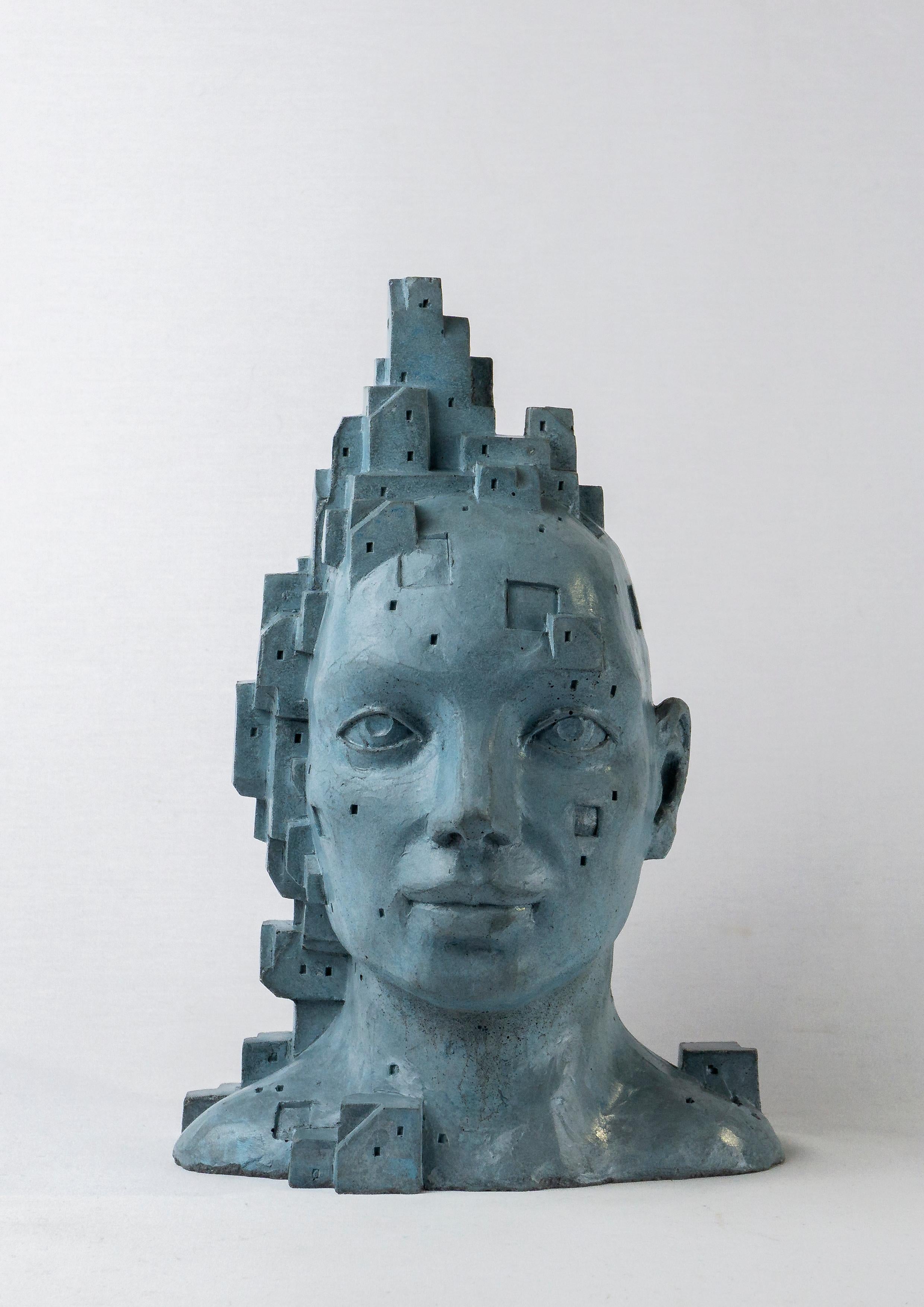 Jose Perozo - Dark Gray Architectural Bust in Cement - "LarA 013 ...