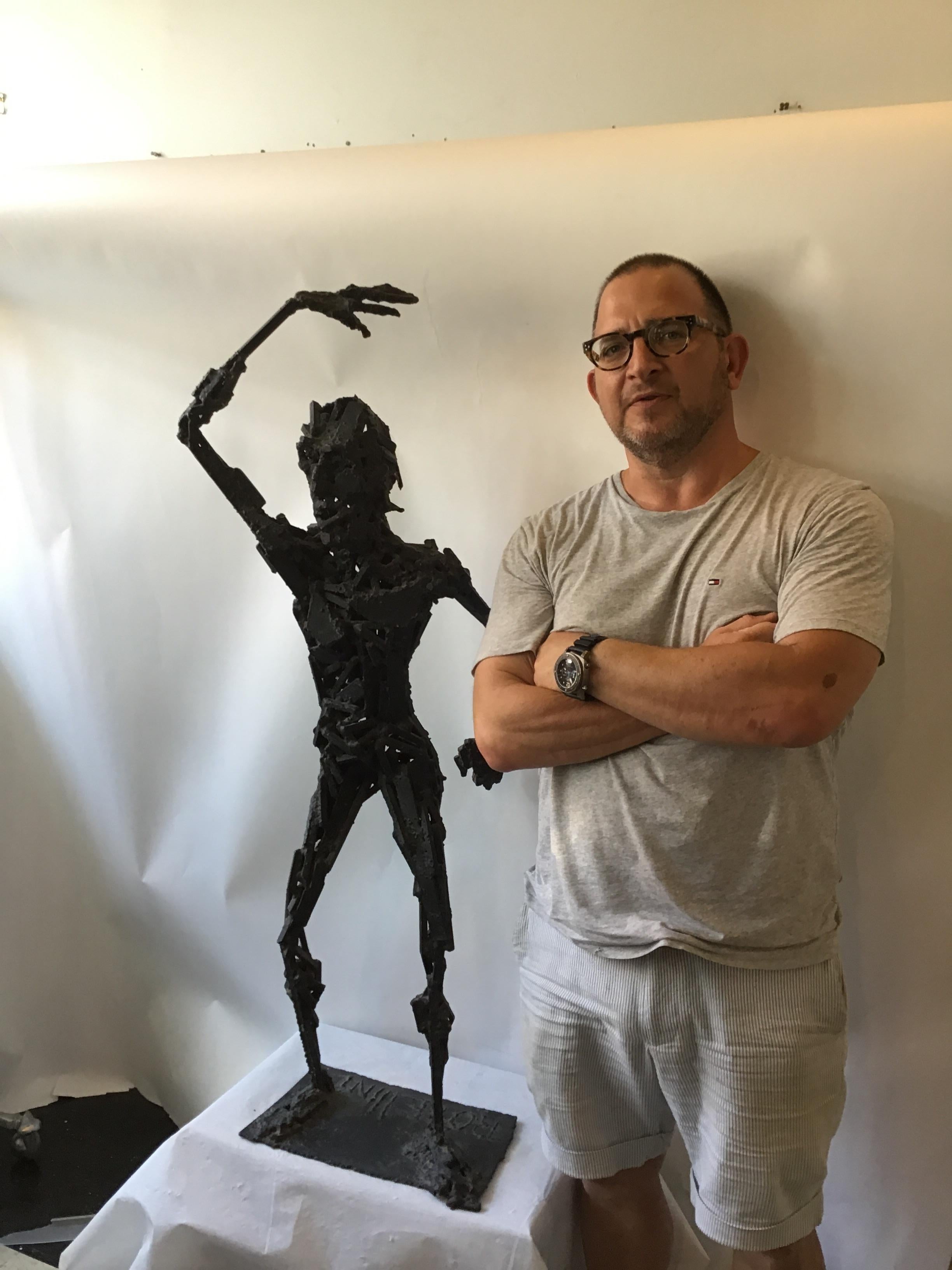 Jose Ramon Rotellini Large Iron Sculpture of a Man at 1stDibs