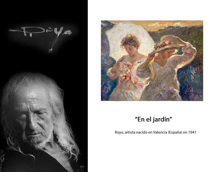 José Royo - In the Garden - José Royo Oil painting on canvas ...