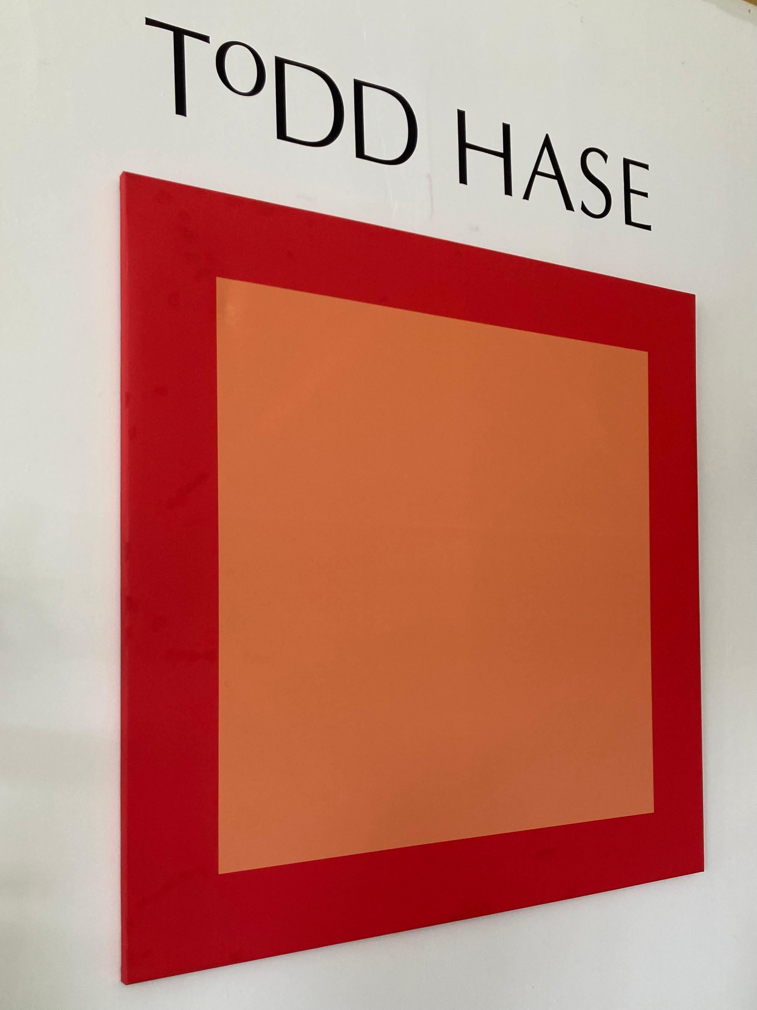Josef Albers Inspired Painting "Happy" by Todd Hase, Orange For Sale at ...