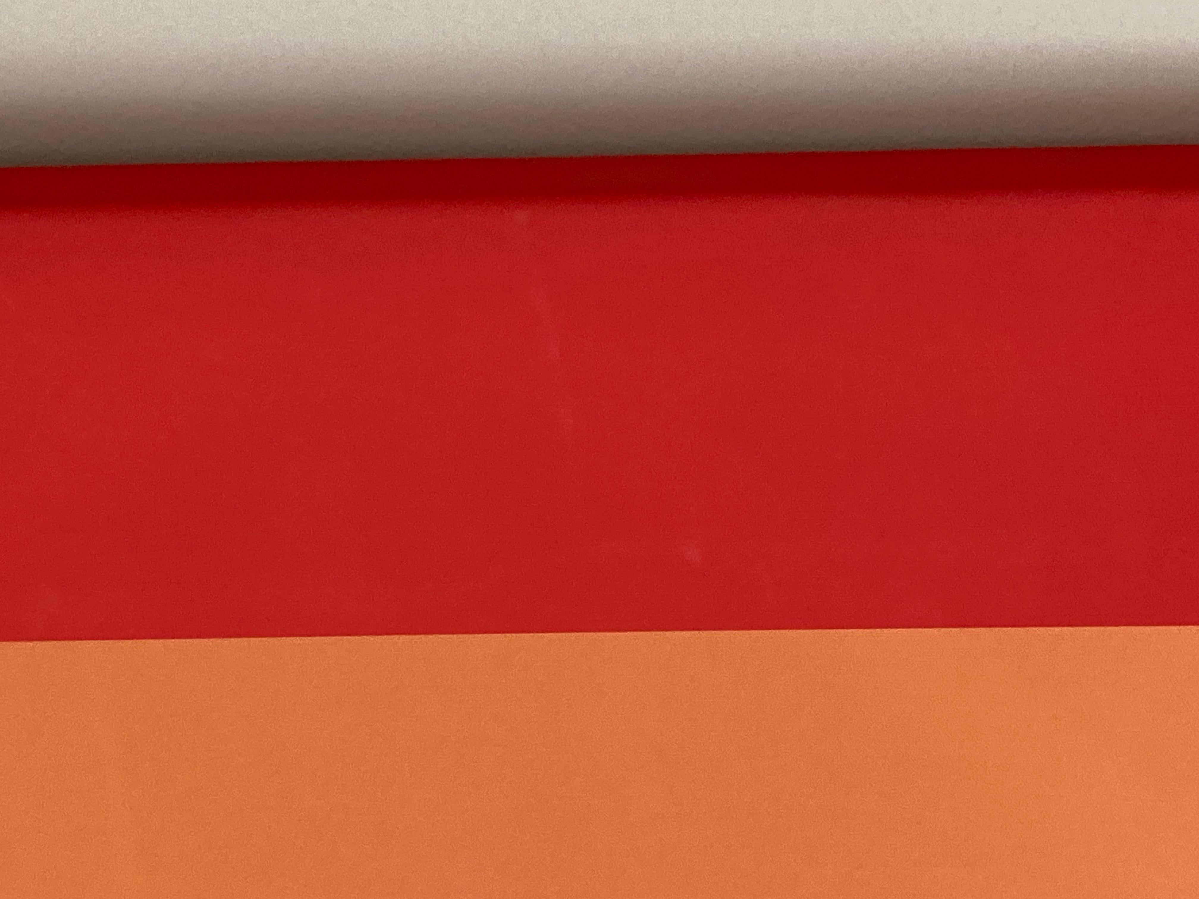 Josef Albers Inspired Painting "Happy" by Todd Hase, Orange For Sale at ...